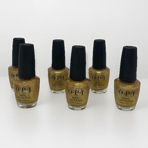 6 OPI Nail Lacquer Dazzling Dew Drop 0.5 oz Metallic Shimmering Gold ...