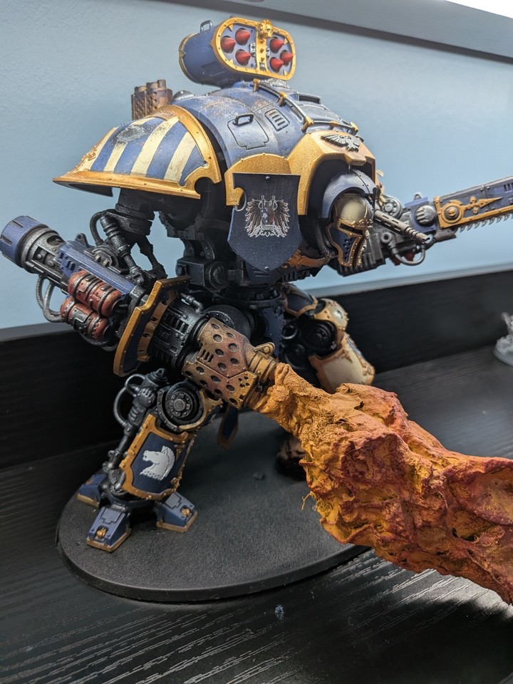 Warhammer 40k Questoris Knight Errant Painted With Custom Melta Flame ...