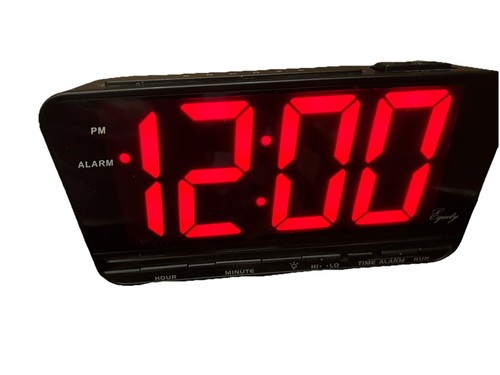 Equity Snooze Alarm Clock Electric Battery Backup Large Red Numbers See ...