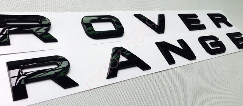 2 SETS GLOSS BLACK FOR RANGE ROVER HOOD BONNET REAR TRUNK STICKER DECAL ...
