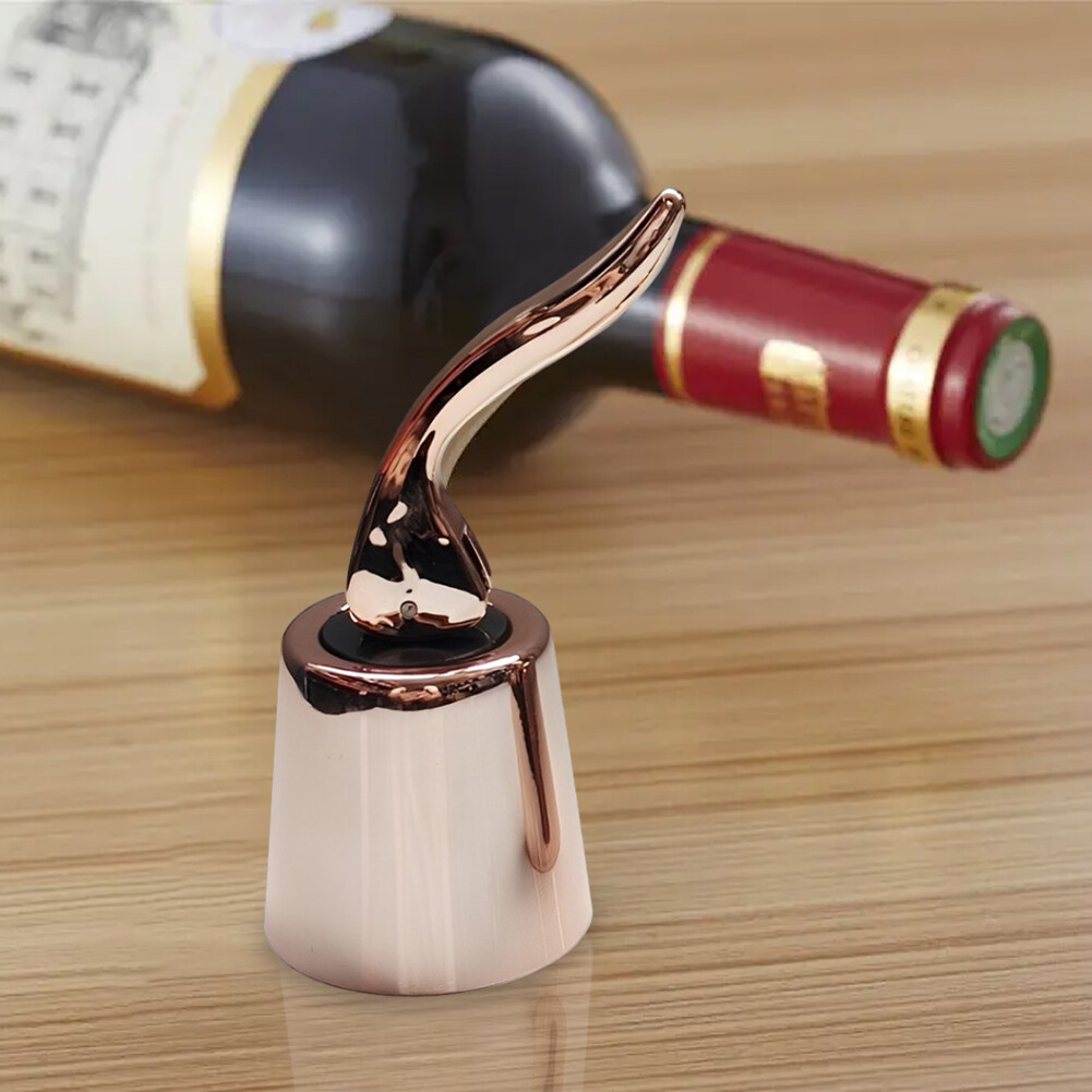 6pcs Stainless Steel Compact Wine Bottle Stopper Set Reusable With ...