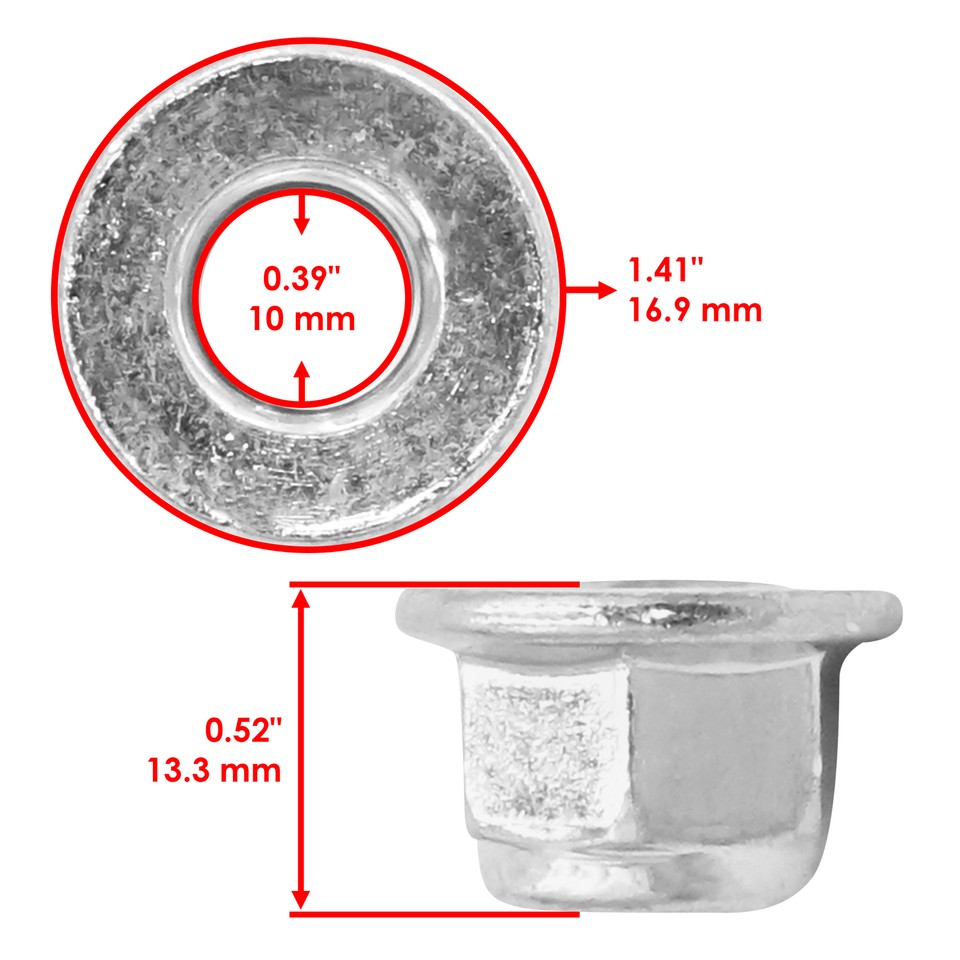 Caltric 14M7400 14M7465 Deck Wheel Steering Column Nut for John Deere ...