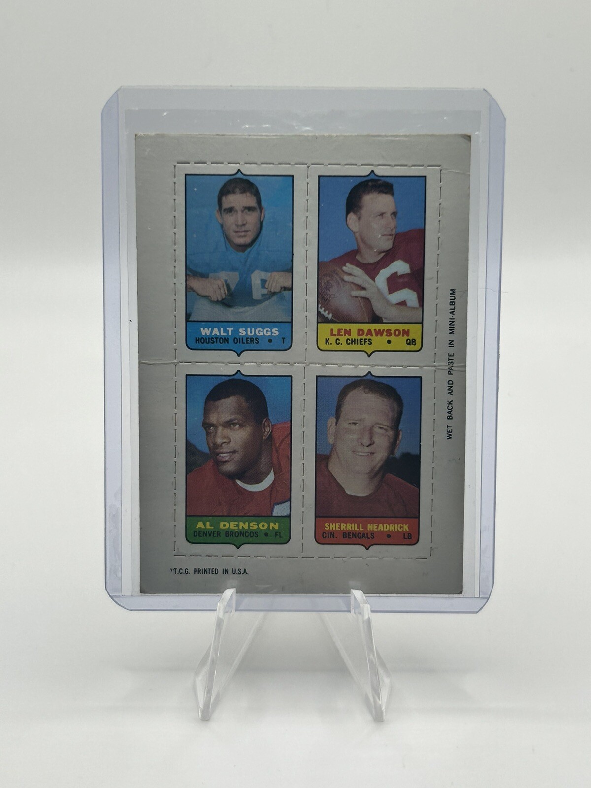 1969 Topps - Mini-Cards (4-in-1) Len Dawson, Al Denson, Walt Suggs | eBay