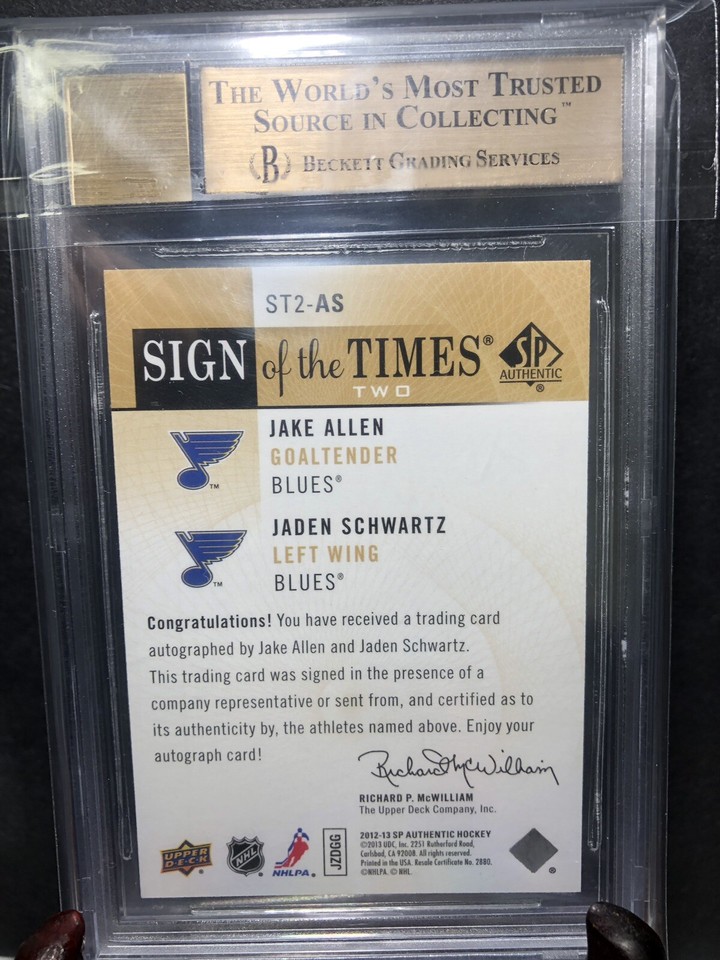 12-13 UD SP Auth SCHWARTZ ALLEN RC Sign of the Times 10 Auto BGS 9.5 ...