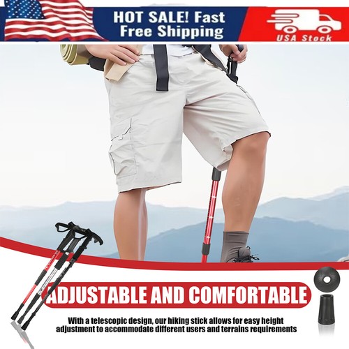 Collapsible Hiking,Folding Trekking Poles-Balance Support f/ Seniors ...