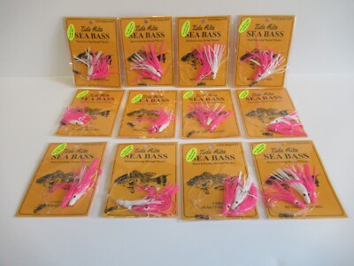 12 BLACK SEA BASS SKIRTED 3 DROP HI-LO TIDE RITE RIGS SALTWATER FISHING ...