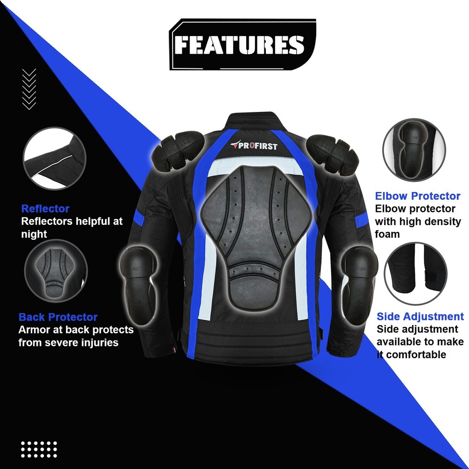 Profirst Motorcycle Waterproof Cordura Textile Jacket Motorbike Riding ...