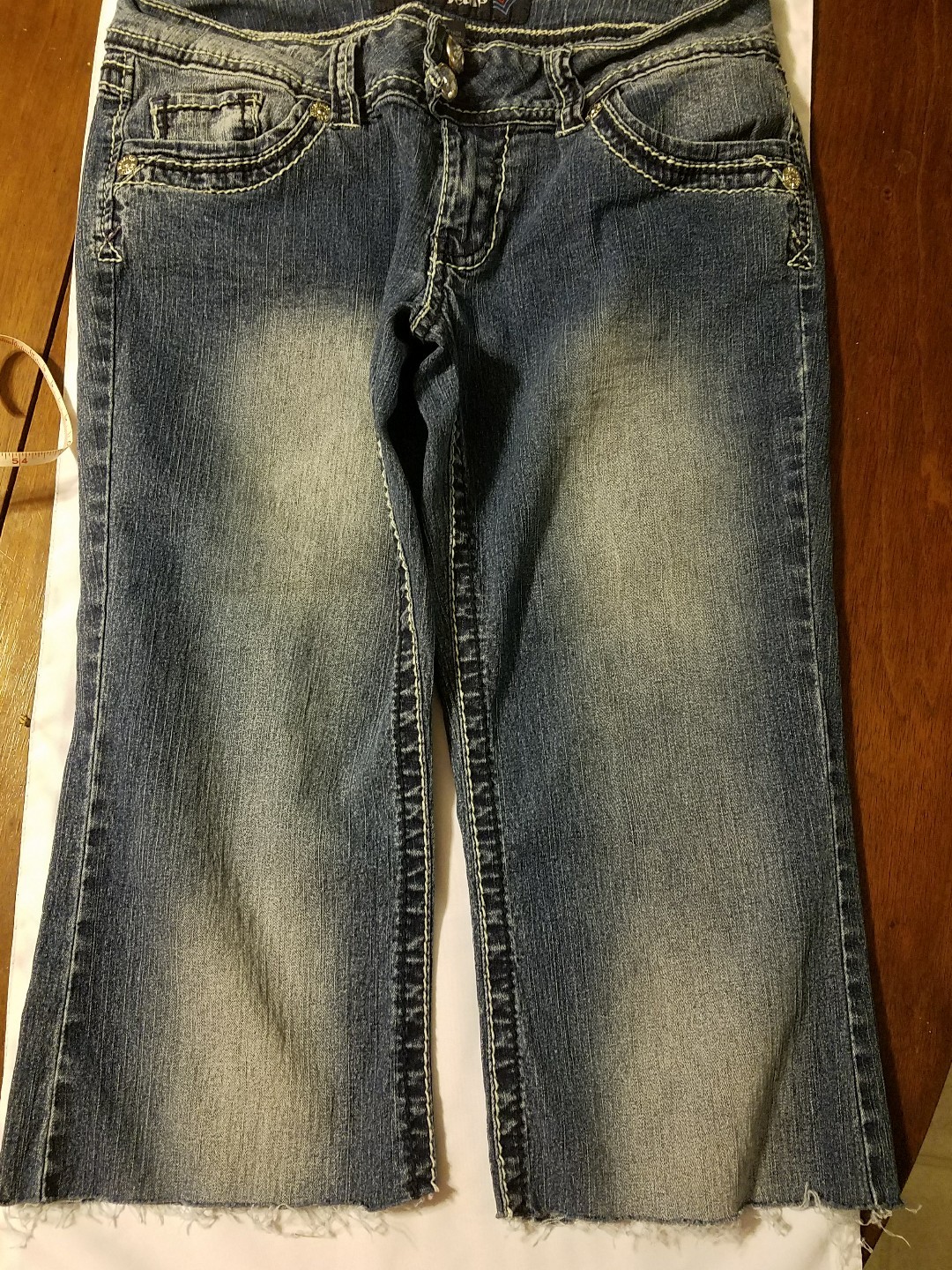 Women’s ANGELS Flap Pocket Jean Capris Size 9 Cut off Jeans | eBay