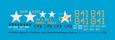 Peddinghaus-Decals 1/16 1046 M26 Pershing 1. Marines Tank Bat. Korea ...