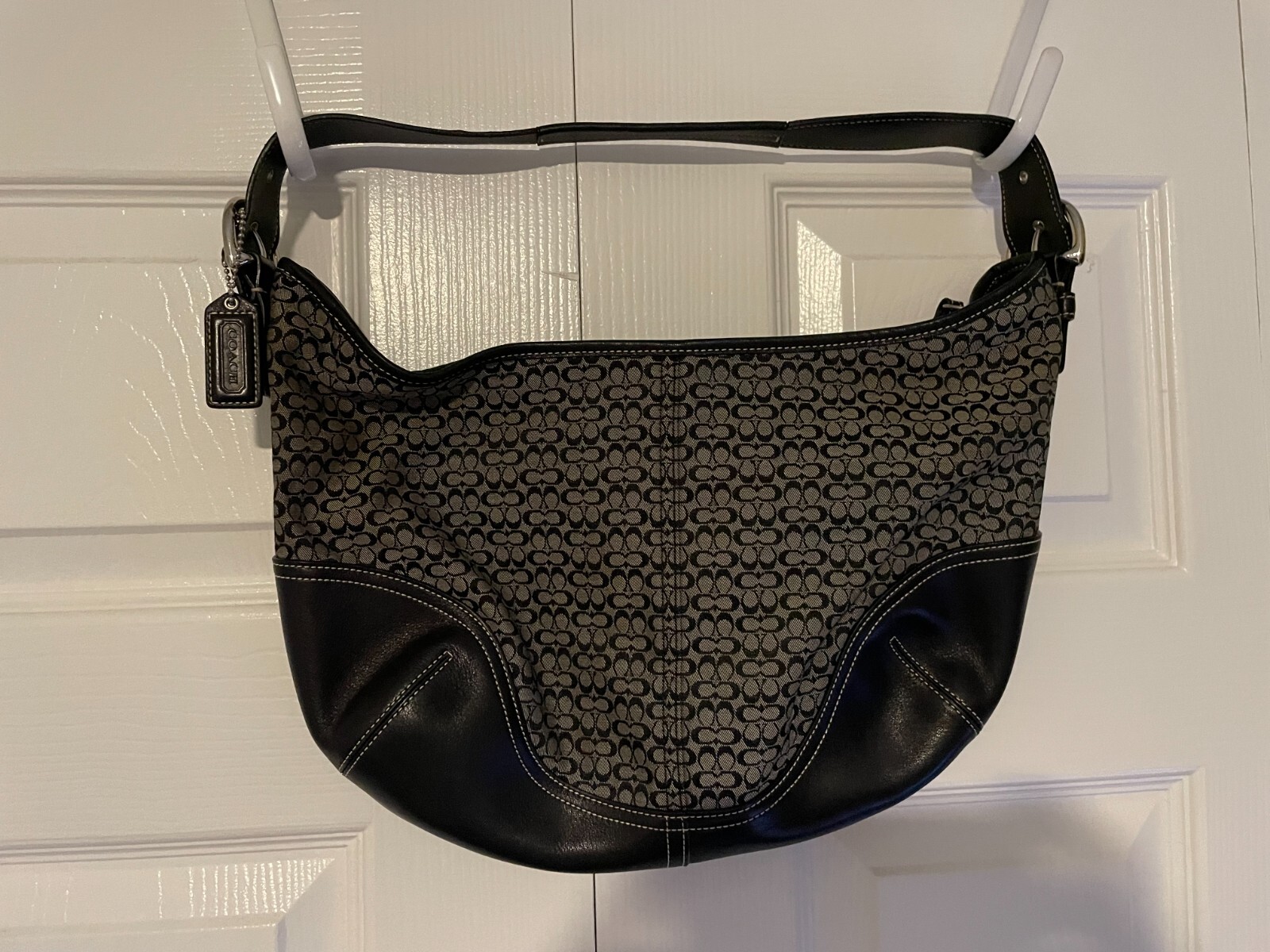 COACH Signature C HOBO Shoulder Bag - Leather / Jacqu… - Gem