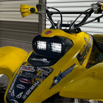 Honda 400ex Headlight ASSEMBLY: Aftermarket Pod light Headlight ...