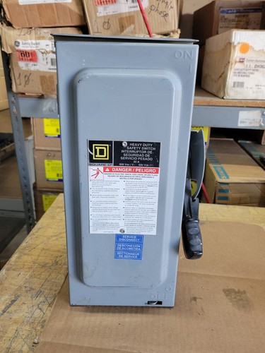 Square D HU361RB Heavy Duty 30A 600V 3-pole Nema 3R Non-Fusible Safety ...
