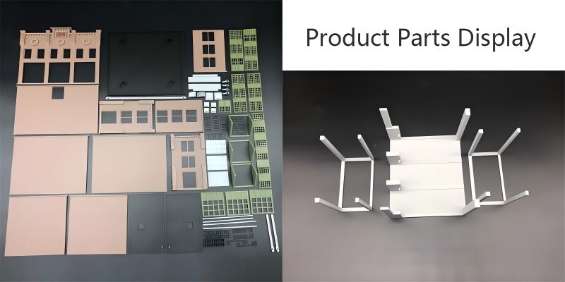 1/87 HO Scale Fire Station Building Model DIY Plastic Assembly Model ...