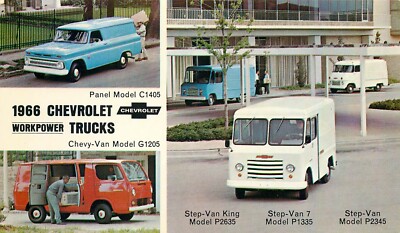 1966 CHEVROLET TRUCK AD, VINTAGE POSTCARD (A563) | eBay