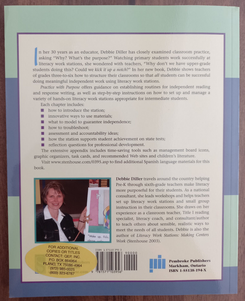 Practice with Purpose : Literacy Work Stations for Grades 3-6 by Debbie ...