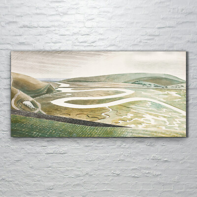 Wall Picture Glass Print Art Eric Ravilious Cuckmere Haven Vintage ...