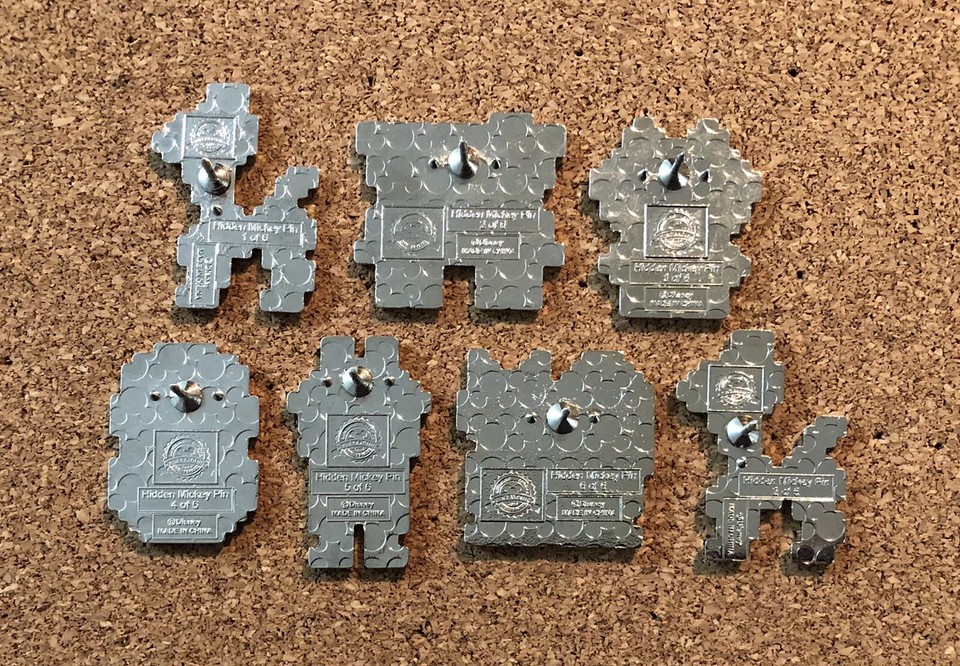 2019 Disney Pixelated Characters Hidden Mickey Pin Set, Full set of 7 ...