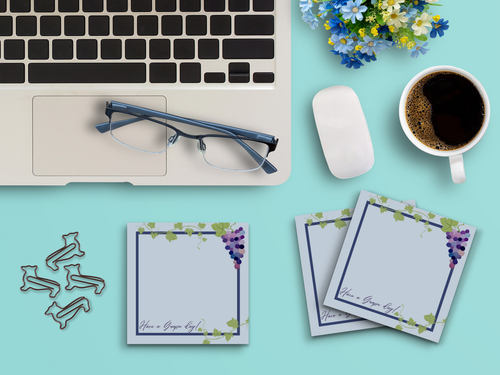 Sticky Notes 3 Pack 3"x3" 50ct Have a Grape Day Funny Grapevine | eBay