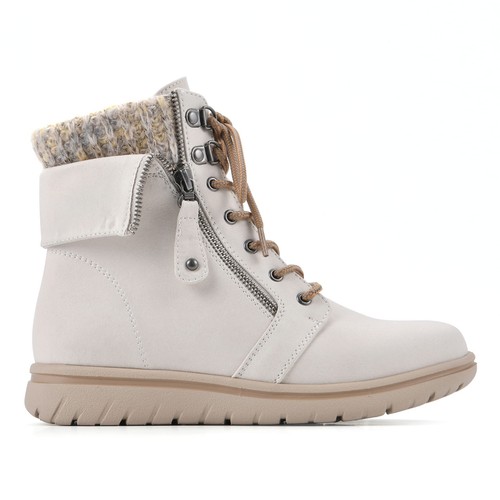 CLIFFS BY WHITE MOUNTAIN Hope Winter White Fashion Zipper City Hiker ...