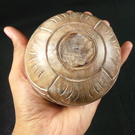 Hand Carved Perfect Round Wood Ball Sphere Masterpiece Decor/Play/Art ...