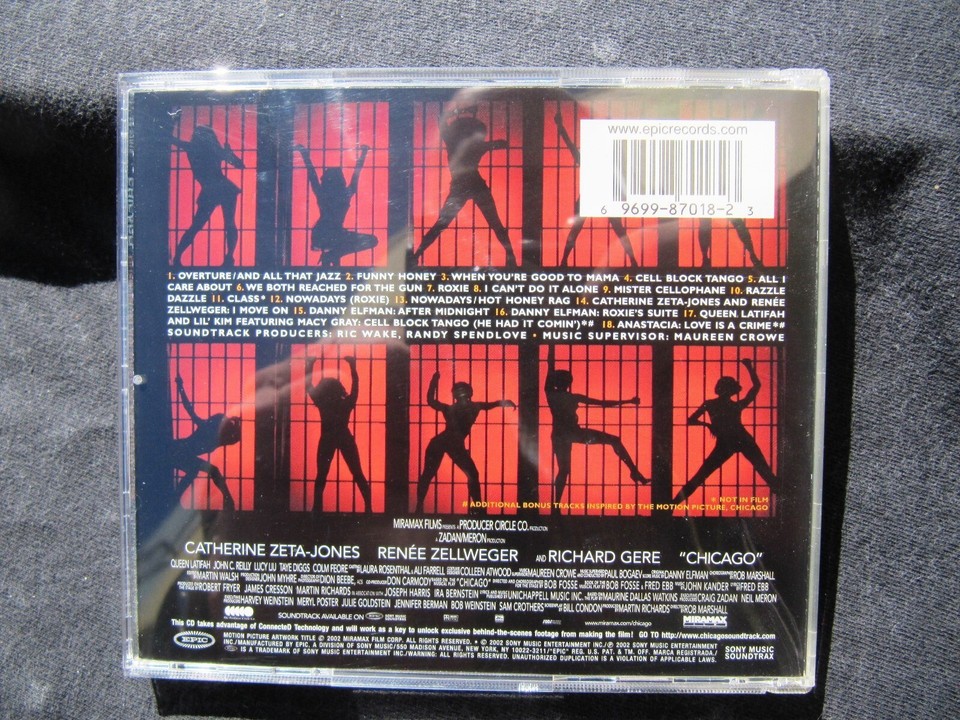 CHICAGO MOVIE SOUNDTRACK Catherine Zeta Jones Renee Zellweger Queen ...