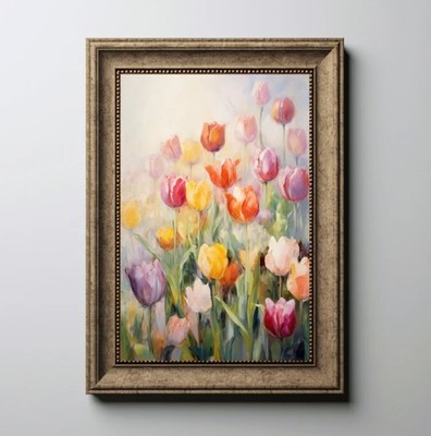 Springtime wall decor Tulips Floral springtime wall art | eBay