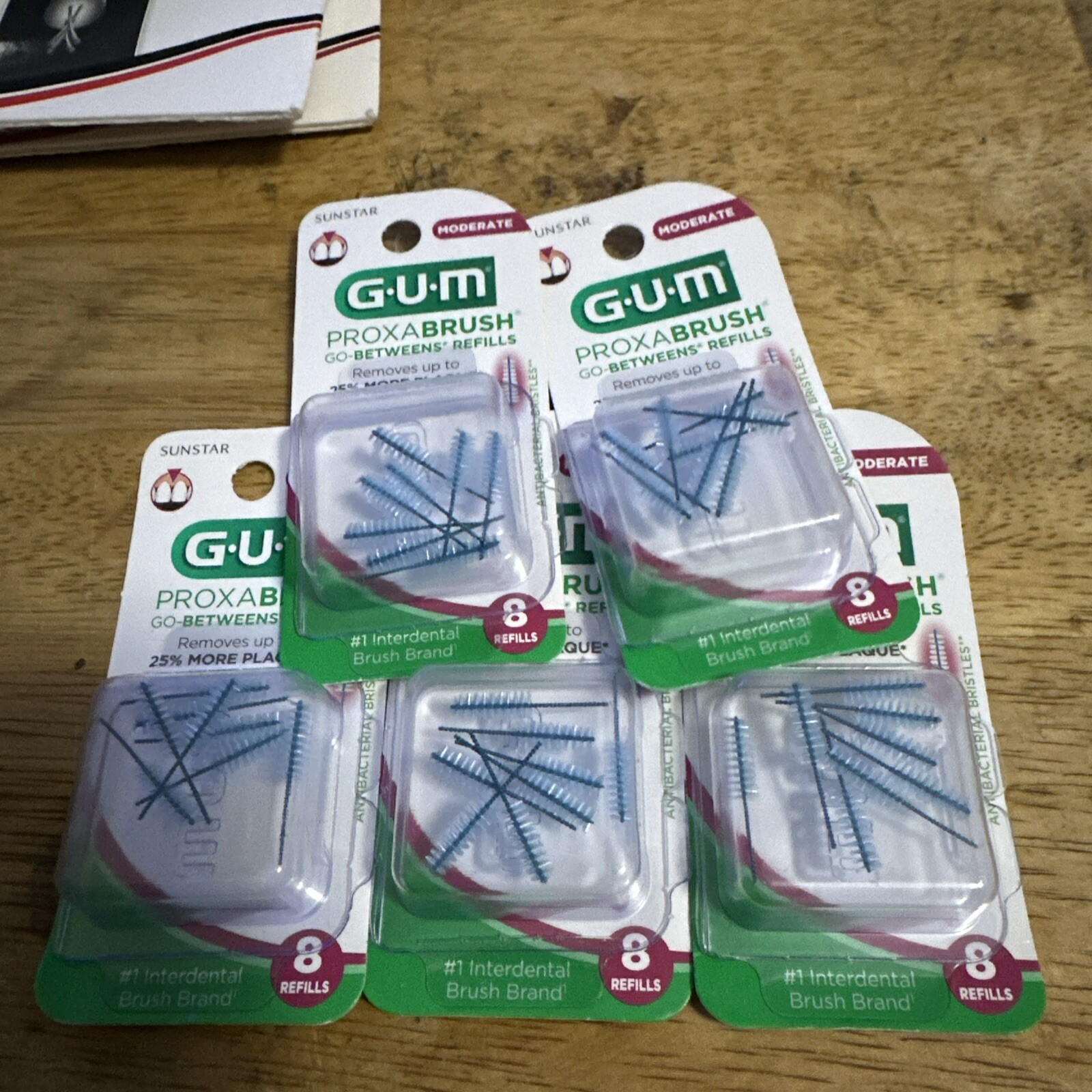 GUM Go-Betweens Proxabrush Refills Moderate ( 8 Pack of 5 pcs) 40 Pcs ...