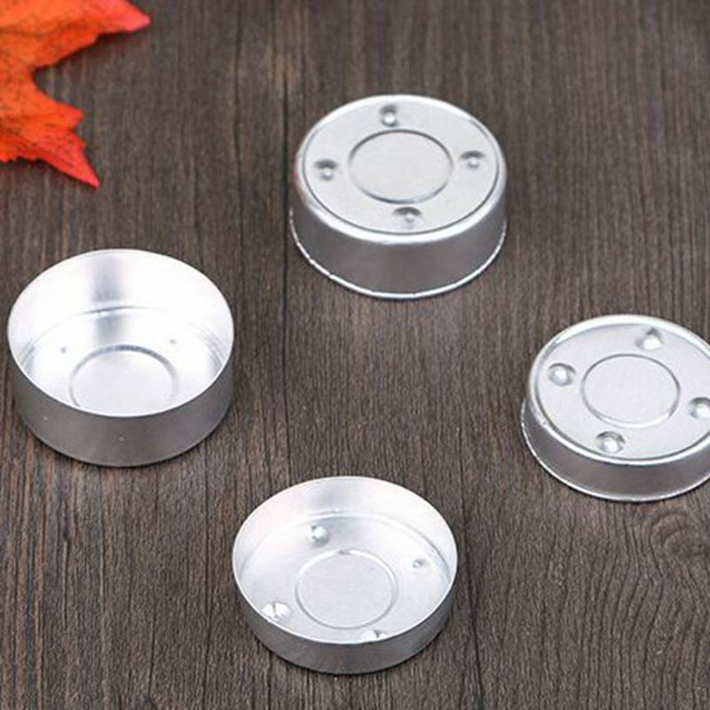 100Pcs Aluminum Candle Making Tealight Empty Case Tea Light Tins ...