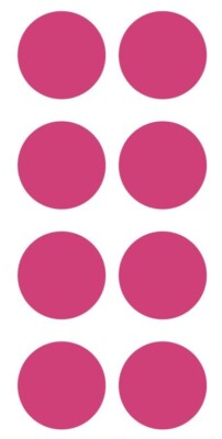 2" Hot Pink Round Label Dots Stickers Color Coding Inventory 2 Inch Dot ...