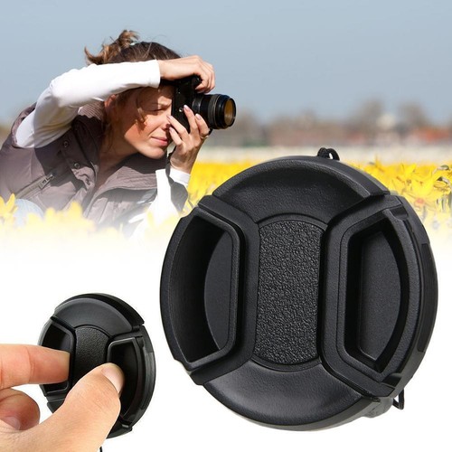 58mm Center Pinch Snap Front Lens Cap Cover For Canon &Nikon Camera ...