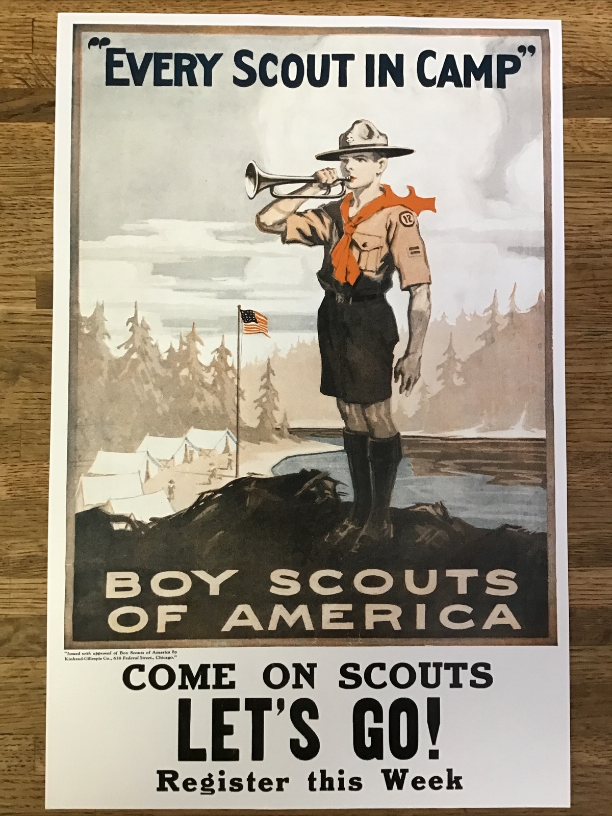 1930’s ? ( REPRODUCTION ) Boy Scout Poster “Come On Scouts Let’s Go! | eBay