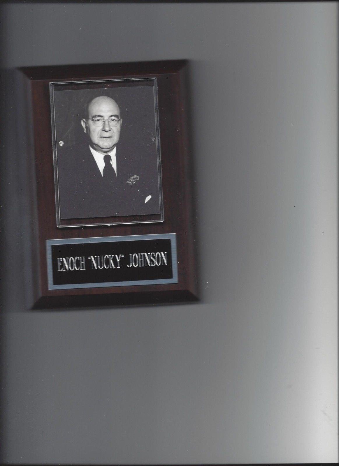 ENOCH NUCKY JOHNSON PLAQUE MAFIA ORGANIZED CRIME MOBSTER MOB | eBay