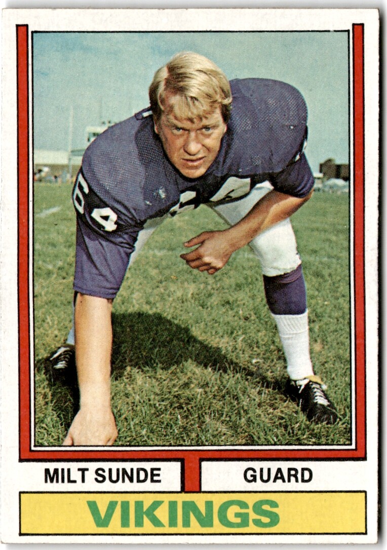 1974 Topps #57 Milt Sunde Vikings | eBay