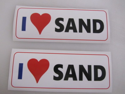 2 I Love SAND Car Sticker Decals for Off Road Climbers Crawlers Beach ...