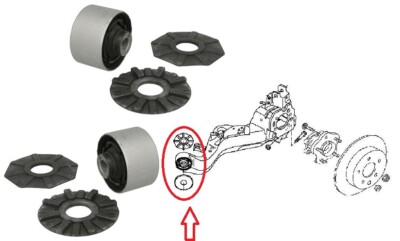 Rear Axle Trailing Control Arm Bushes Bushings for Nissan Qashqai J10 ...