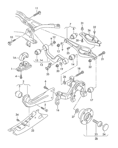 Screws Set Mounting Kit Repair Set Rear Bottom Double-sided VW Audi ...