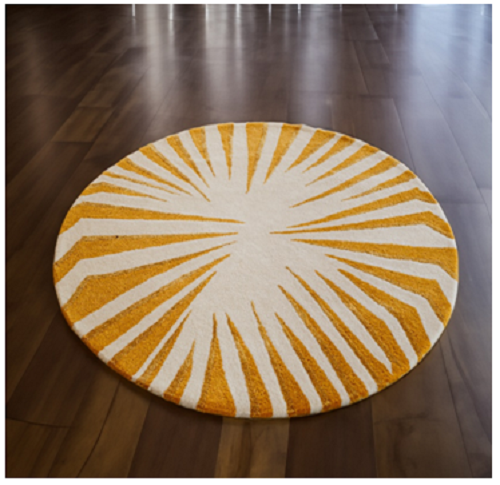 Handmade Sun Ray Rug Handwoven Indoor Decorative Carpet For Living ...