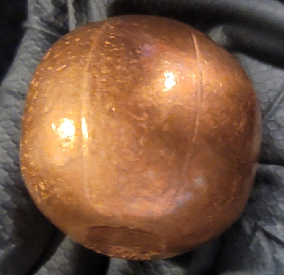 . 999 Pure Copper Barrel Sphere, 1+lb, 2" OD , RAW Intense Healing ...