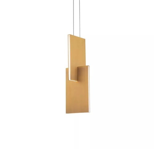 NEW Modern Forms Amari 1 Light 5" LED Mini Pendant/3000K Aged Brass PD ...