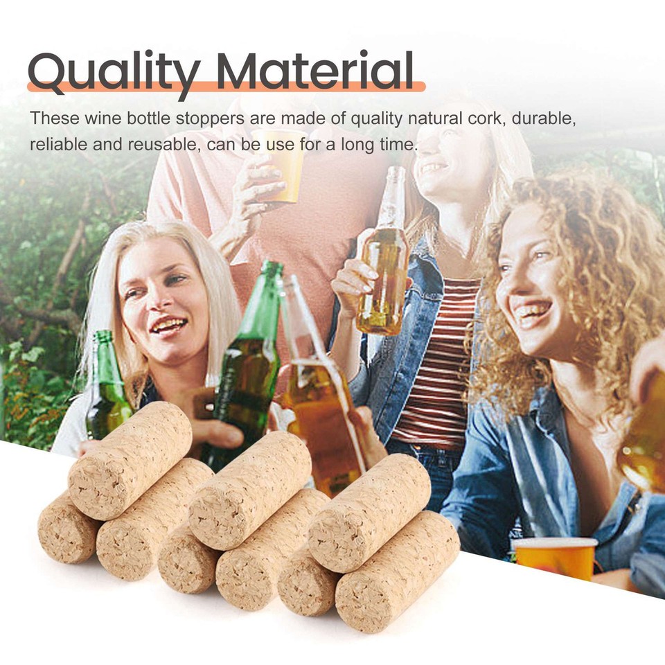 50 Pcs Straight Wood Cork Plugs,Wine Bottle Cork Stoppers Wine Corks ...