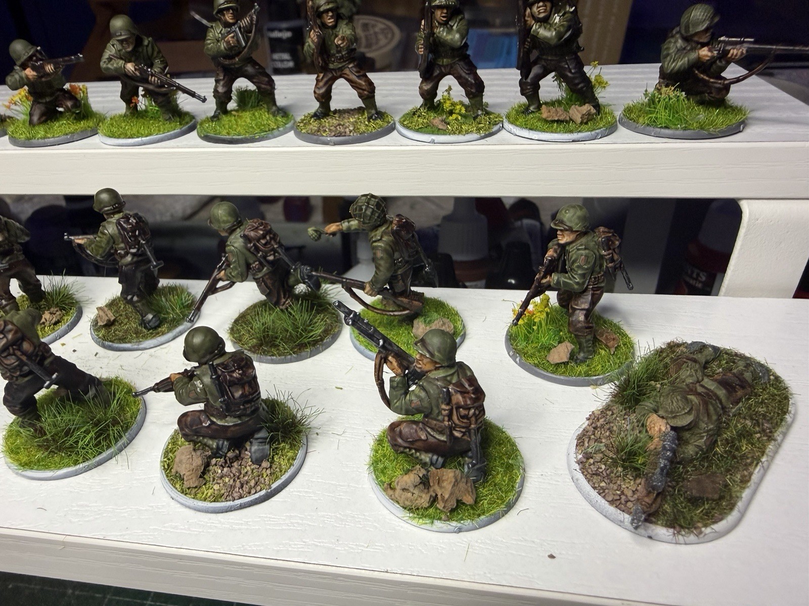 Bolt Action 28mm US Army 27 Men and 2 Tanks Pro Painted WW2 Miniatures ...