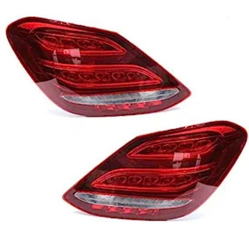 W205 Upgrade LED Tail Lights Lamp Set for Mercedes Benz C class Halogen ...