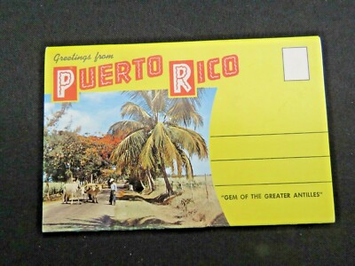 Greetings From PUERTO RICO Postcard Booklet Folio, 1950's | eBay
