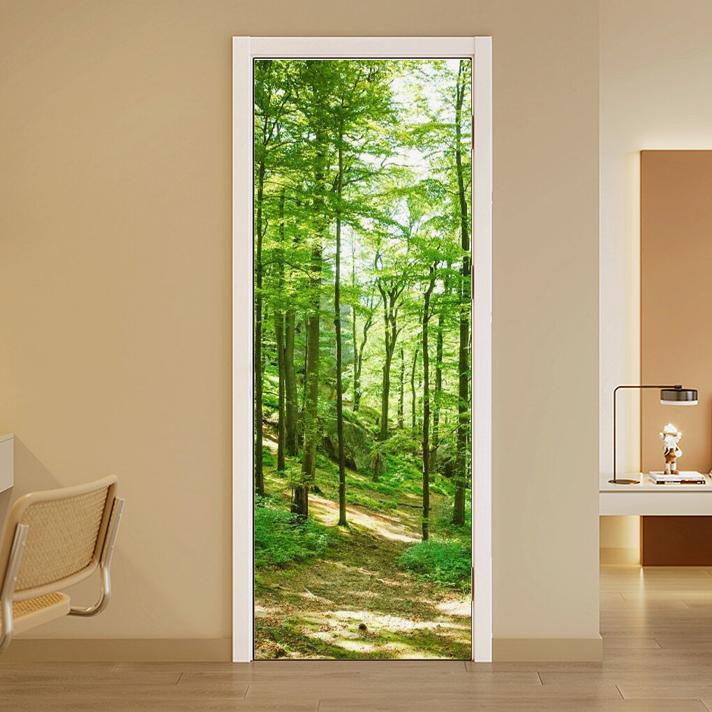 2pieces Revamp Room With Easy-to-Apply Door Stickers Creative Home Door ...