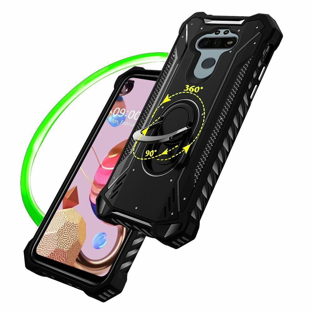 For LG Phoenix 5 / Risio 4 / K8X Metal Jacket Stand Case Phone Cover | eBay