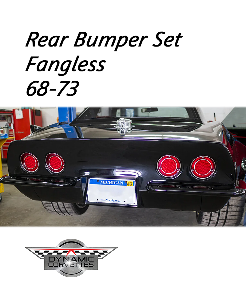 Corvette Custom Fiberglass C3 Rear Bumpers Fangless-Pair-Includes ...