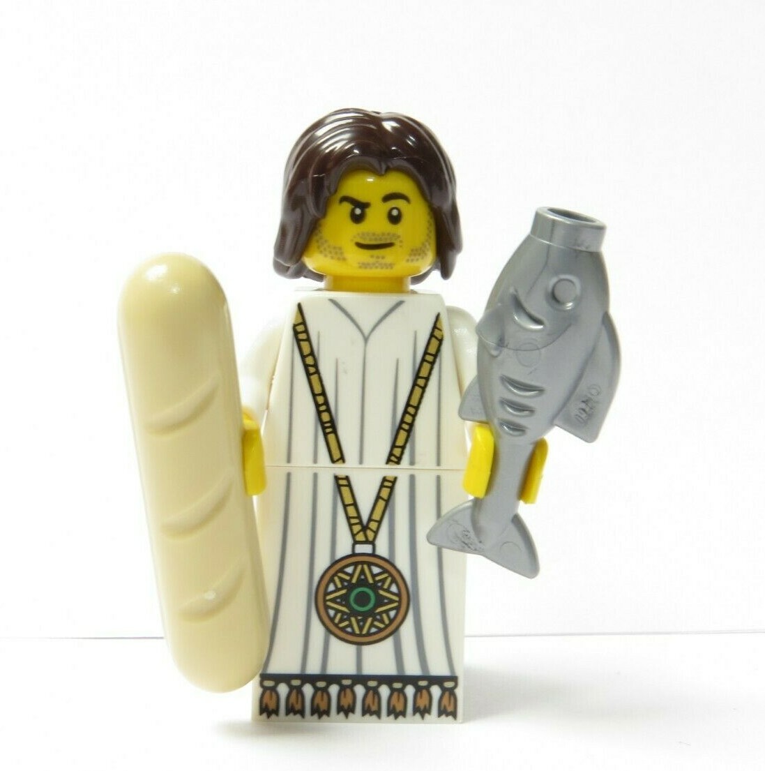 Lego Jesus Minifigure With Bread & Fish Easter Xmas Nativity Advent ...
