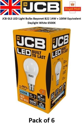 6 x 14W = 100W LED GLS Low Energy Light Bulbs Bayonet B22 Daylight ...