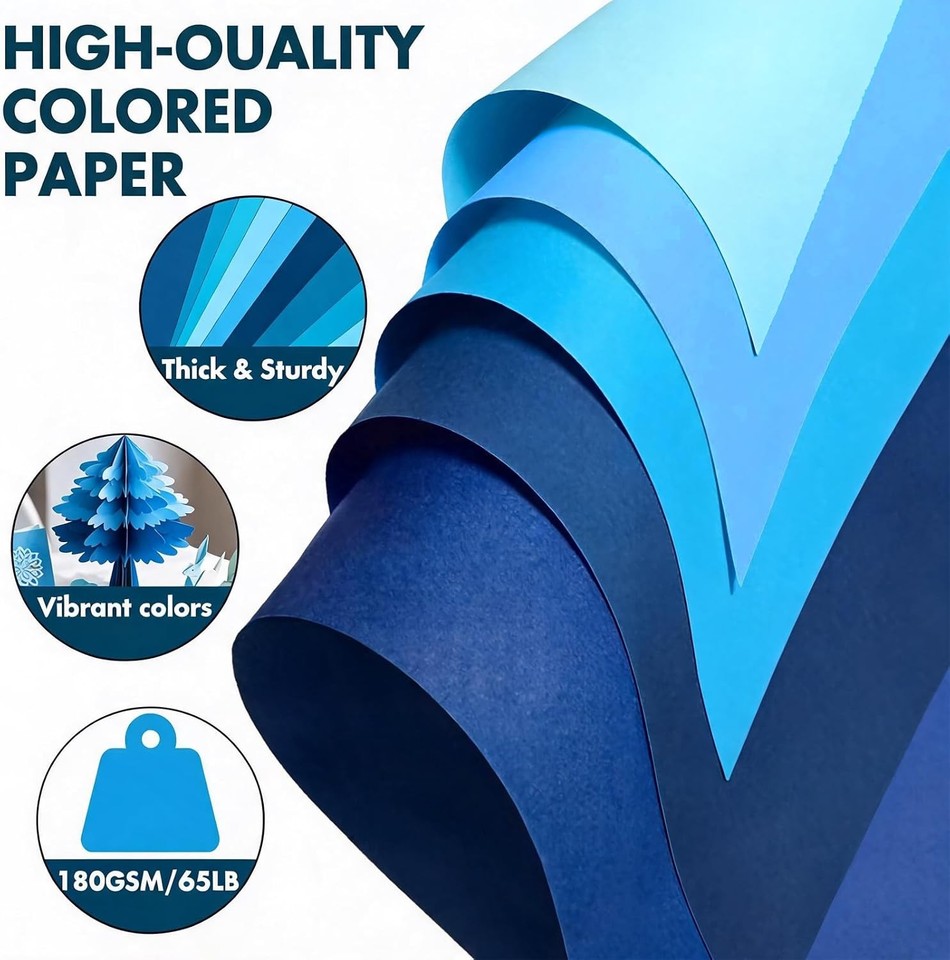 40 Sheets Colored Cardstock 8.5