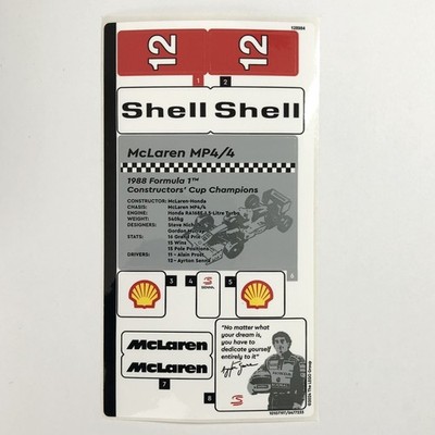 LEGO STICKER SHEET 10330 McLaren MP4/4 & Ayrton Senna Decals Stickers ...